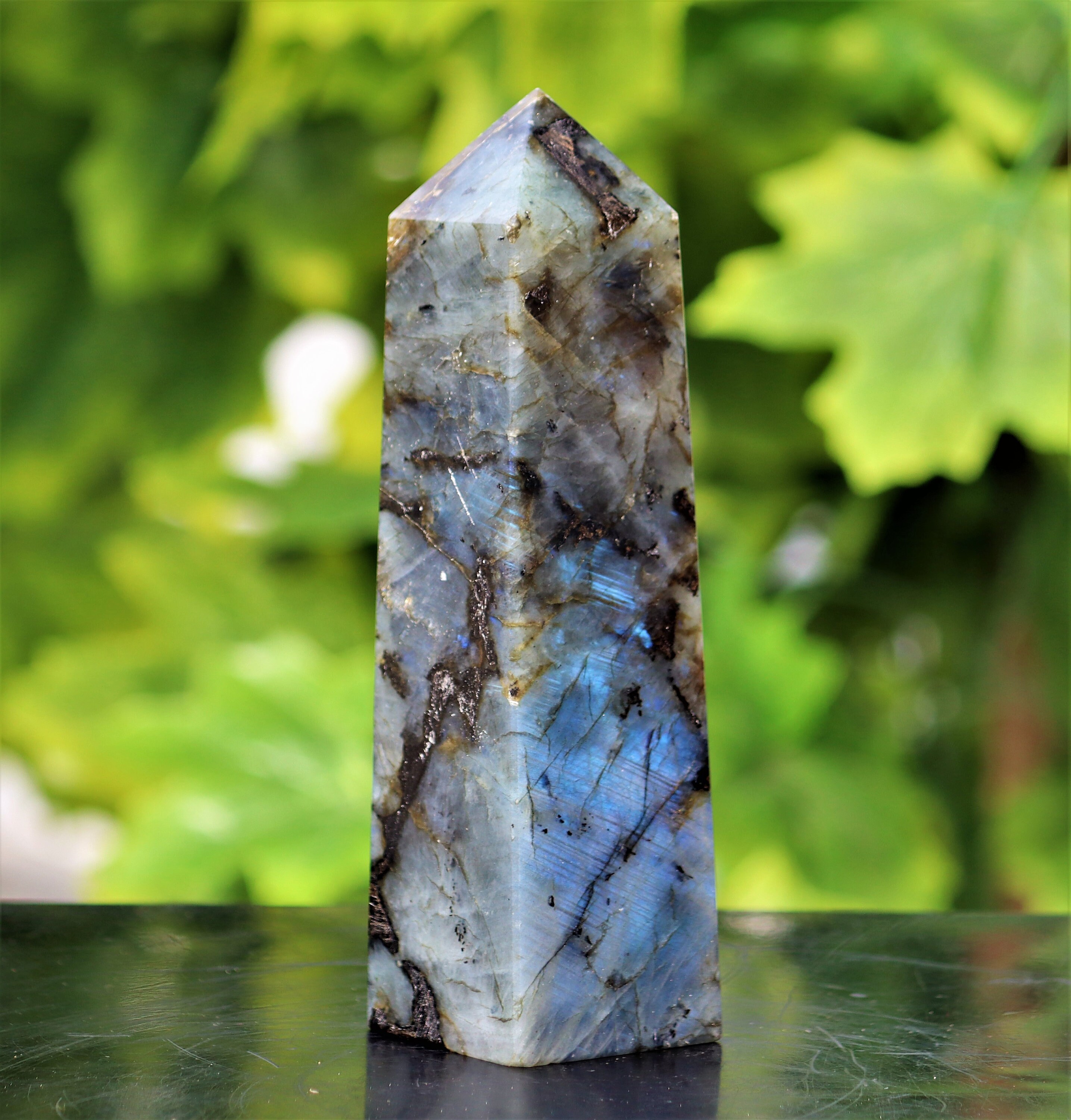 Beautiful Large 175MM X 45MM Flashy Green Labradorite Stone - Etsy UK