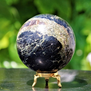 Beautiful Large 85MM Black Biotite Stone Healing Charged Metaphysical ...