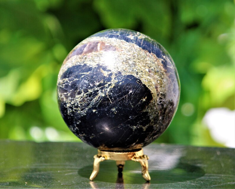 Beautiful Large 85MM Black Biotite Stone Healing Charged - Etsy