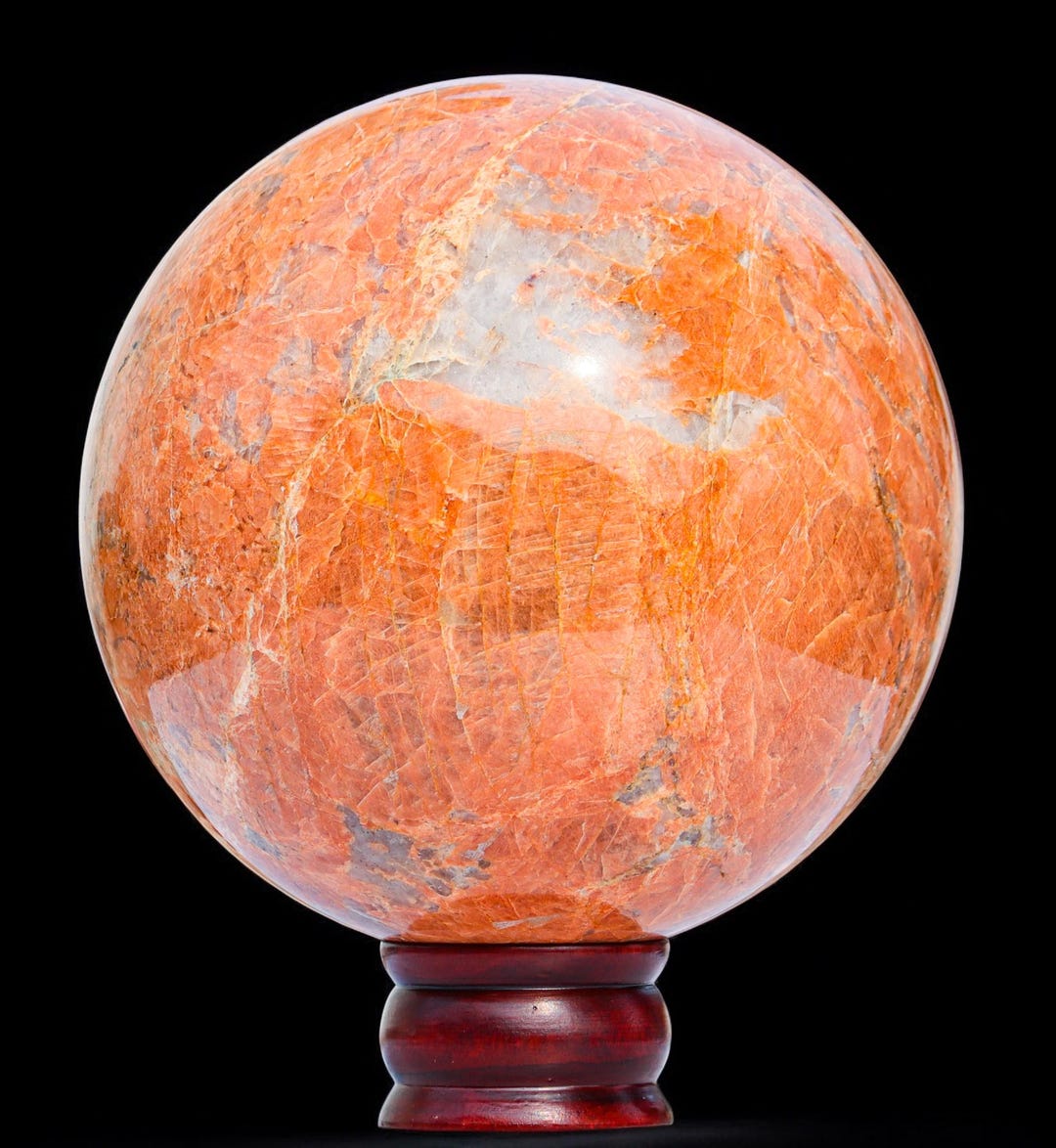 170MM Pink Rosophia Crystal Sphere: Reiki Charged Gemstone for ...