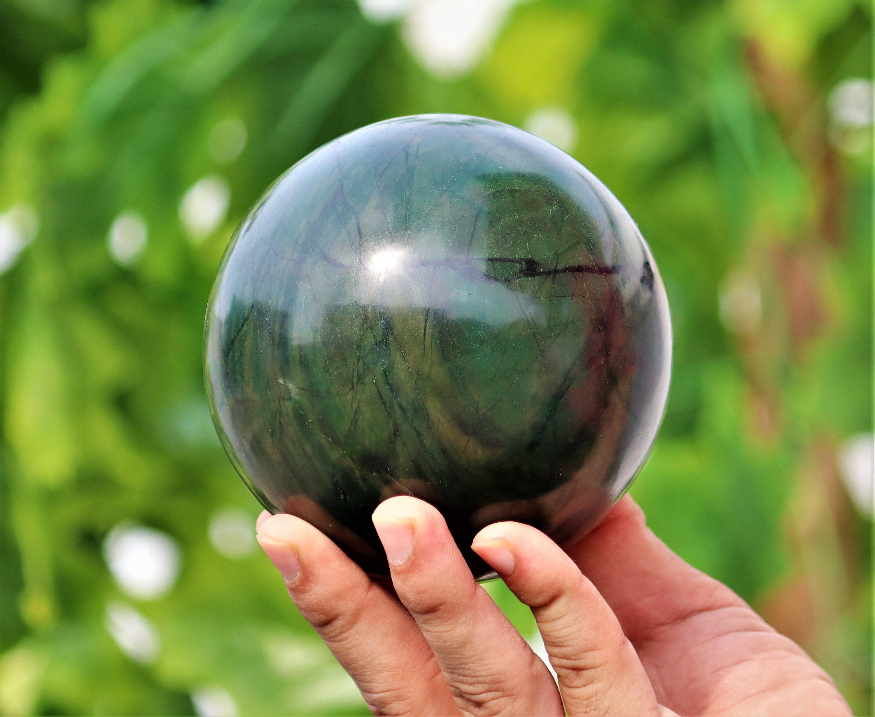 Beautiful Large 100MM Natural Green Jade Stone Metaphysical | Etsy