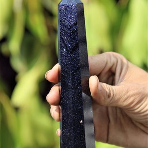 Beautiful 165MM X 30MM Blue Goldstone Blue Sandstone Spirit Healing ...