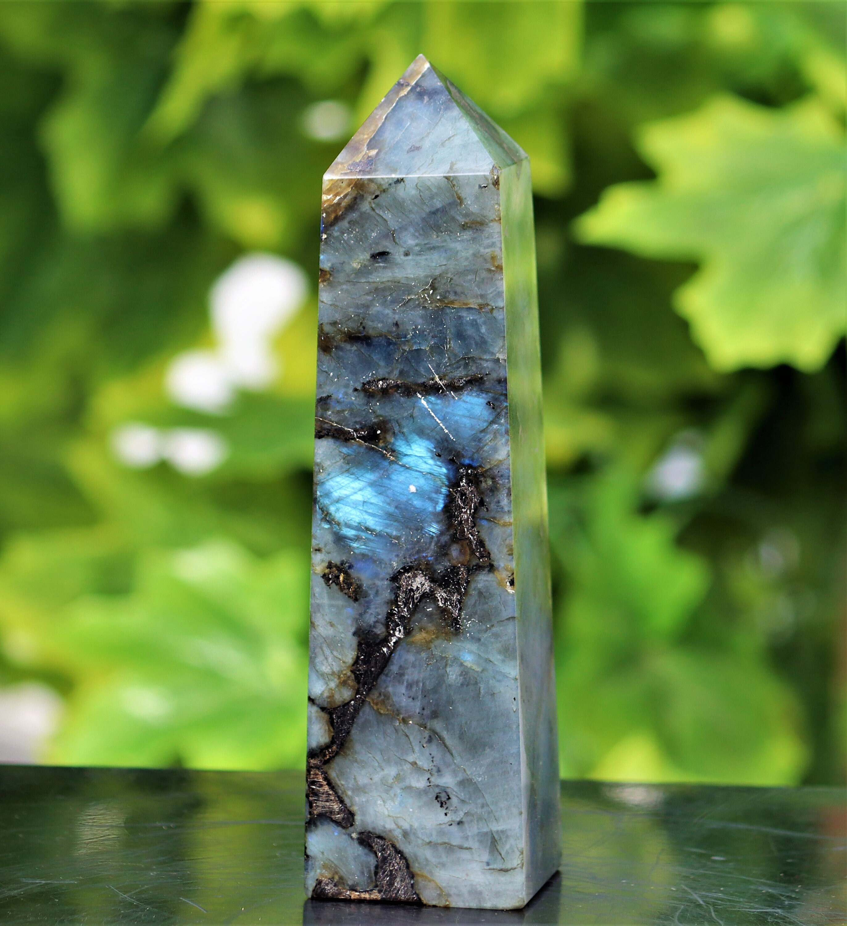 Beautiful Large 175MM X 45MM Flashy Green Labradorite Stone - Etsy UK