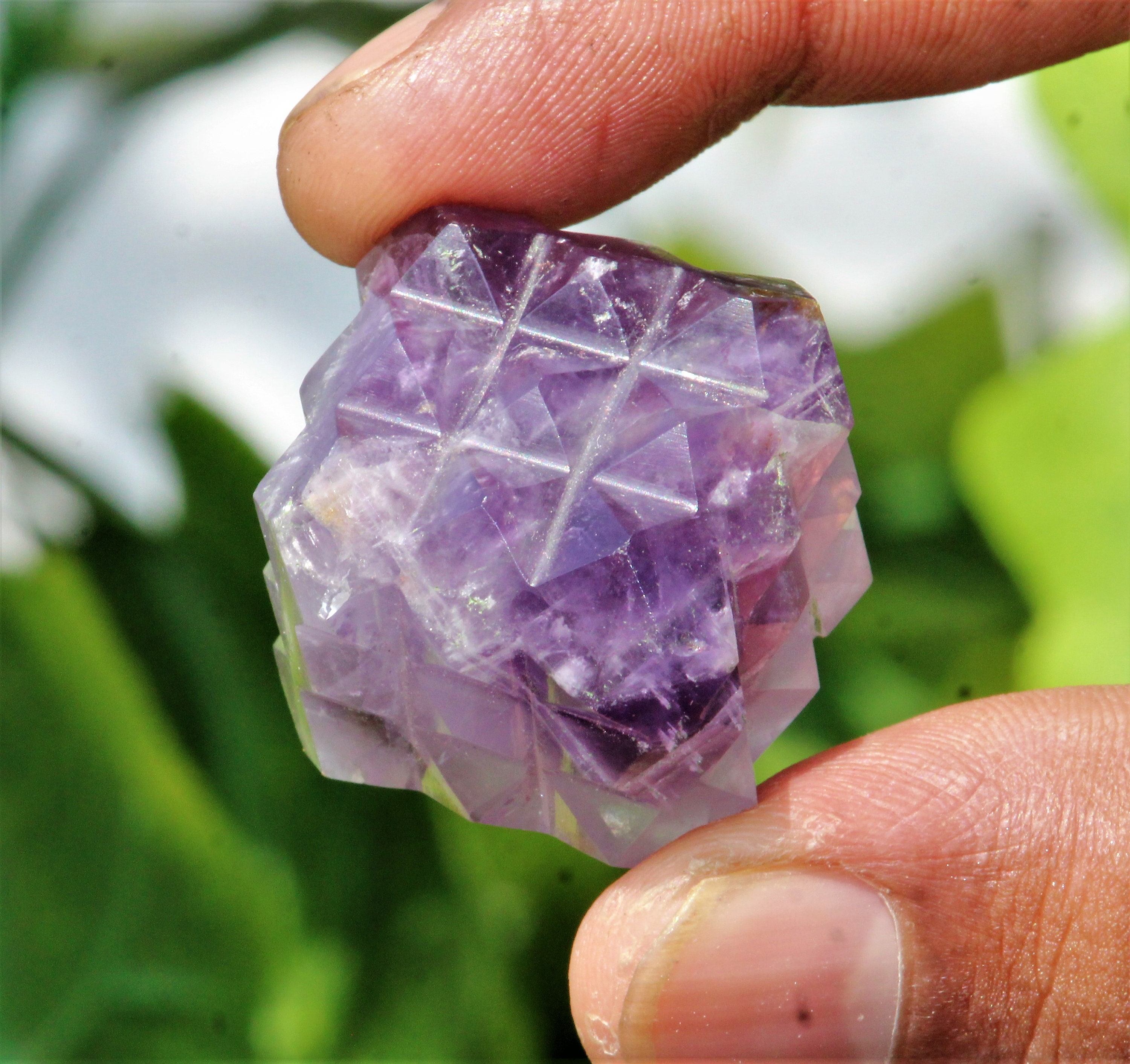 Beautiful 30MM Blue Amethyst Stone Healing Charged | Etsy