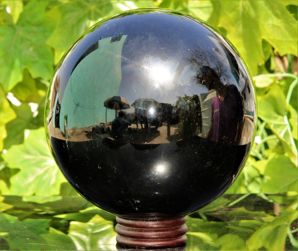 Beautiful Large 185MM Black Obsidian Stone Healing - Etsy