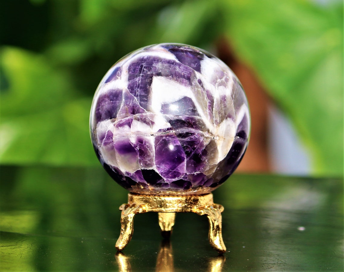 Amazing Polished Large 55MM Natural Banded Blue Amethyst Stone | Etsy