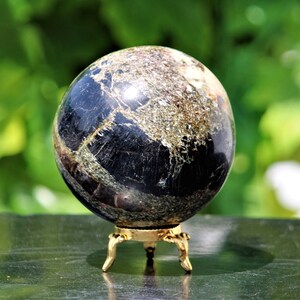 Beautiful Large 85MM Black Biotite Stone Healing Charged Metaphysical ...