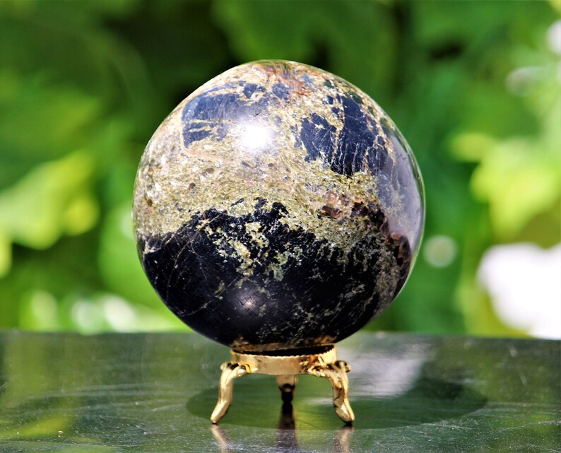 Beautiful Large 85MM Black Biotite Stone Healing Charged - Etsy