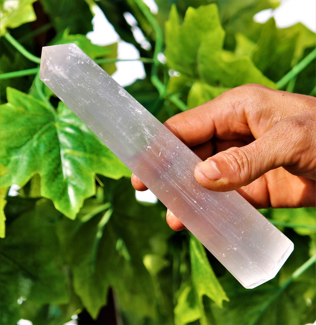 Beautiful Large 180MM X 30MM White Selenite Stone Chakra - Etsy