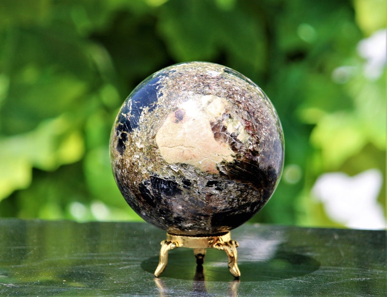 Beautiful Large 85MM Black Biotite Stone Healing Charged - Etsy