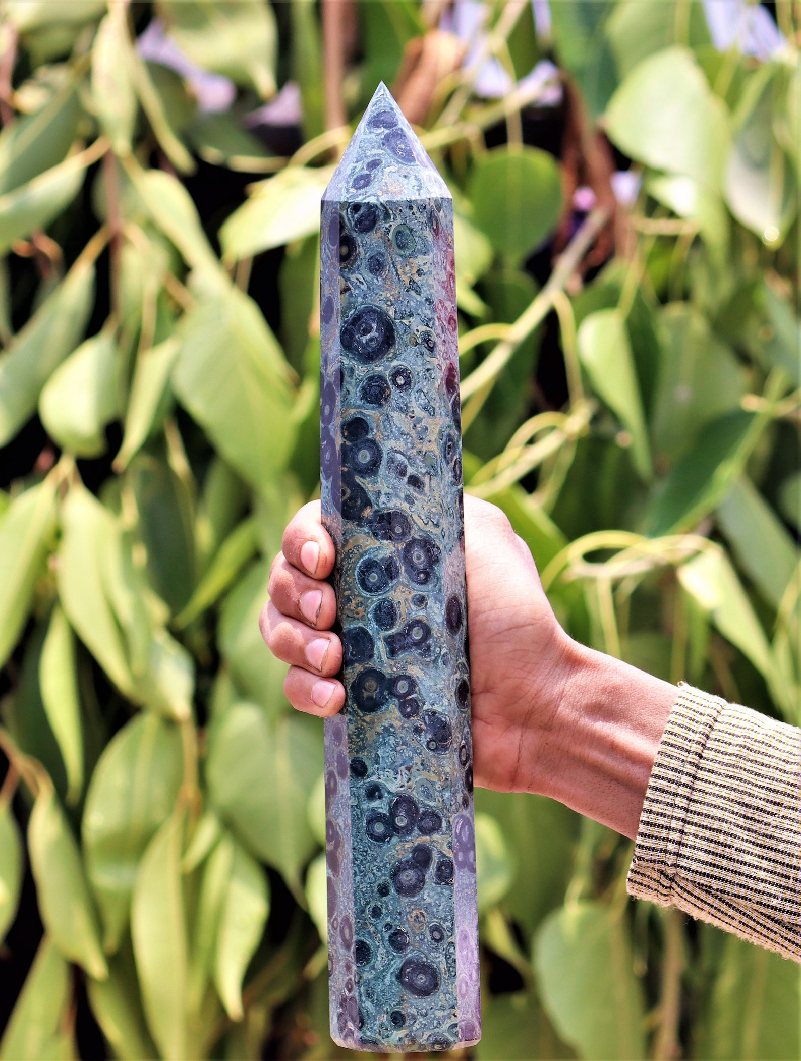 Beautiful Large 350MM X 45MM Green Kambaba Stone Healing | Etsy