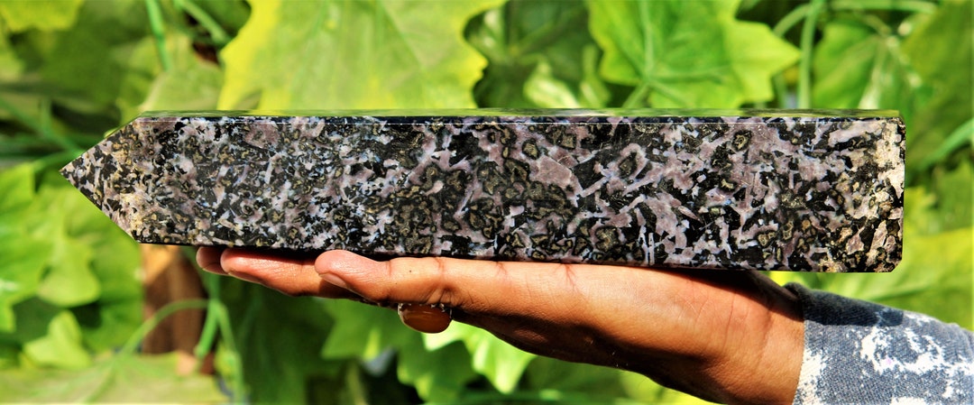 Beautiful Large 300MM Natural Blue Indigo Gabbro Stone Merlinite Stone ...