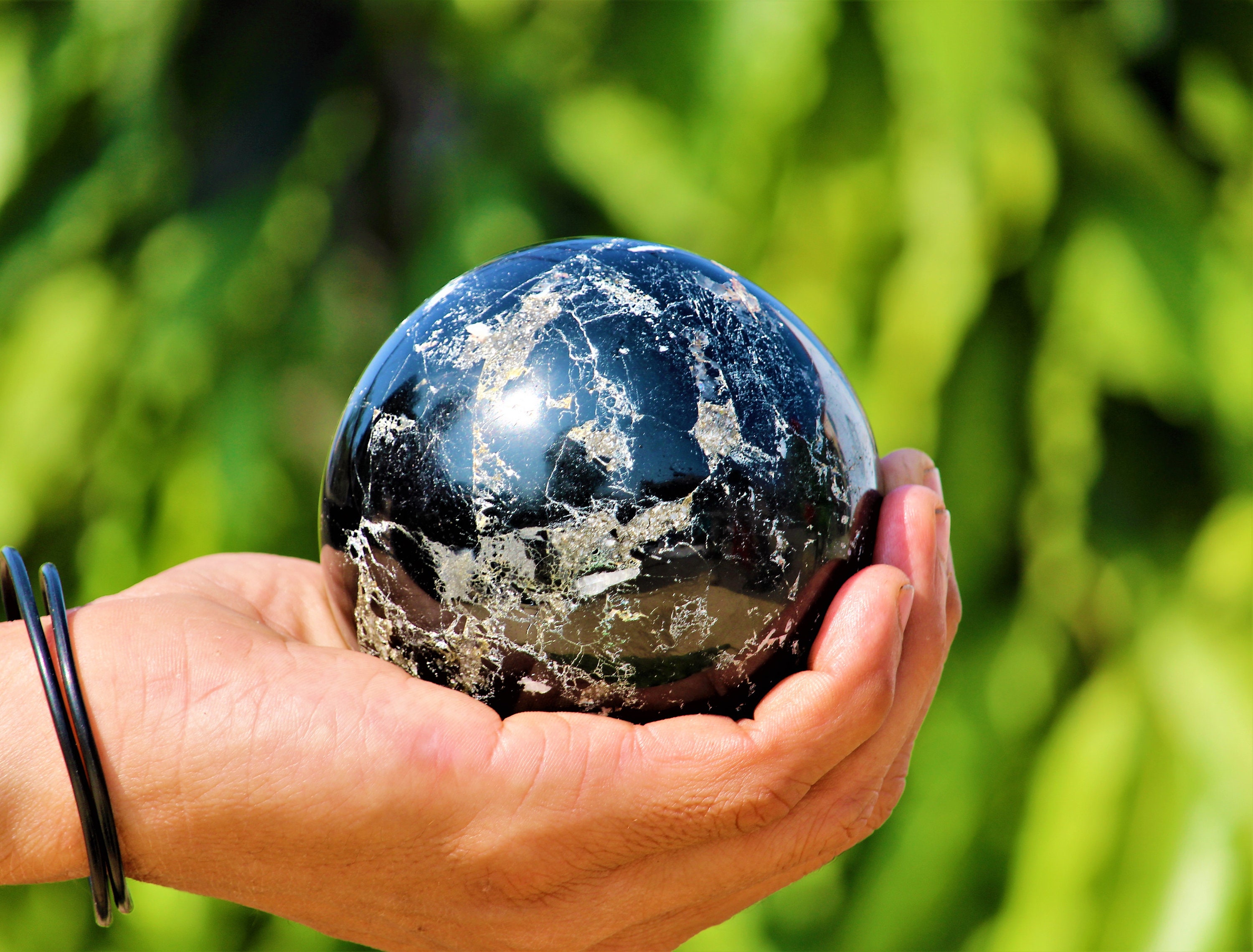 Beautiful Large 85MM Black Biotite Stone Healing Charged | Etsy
