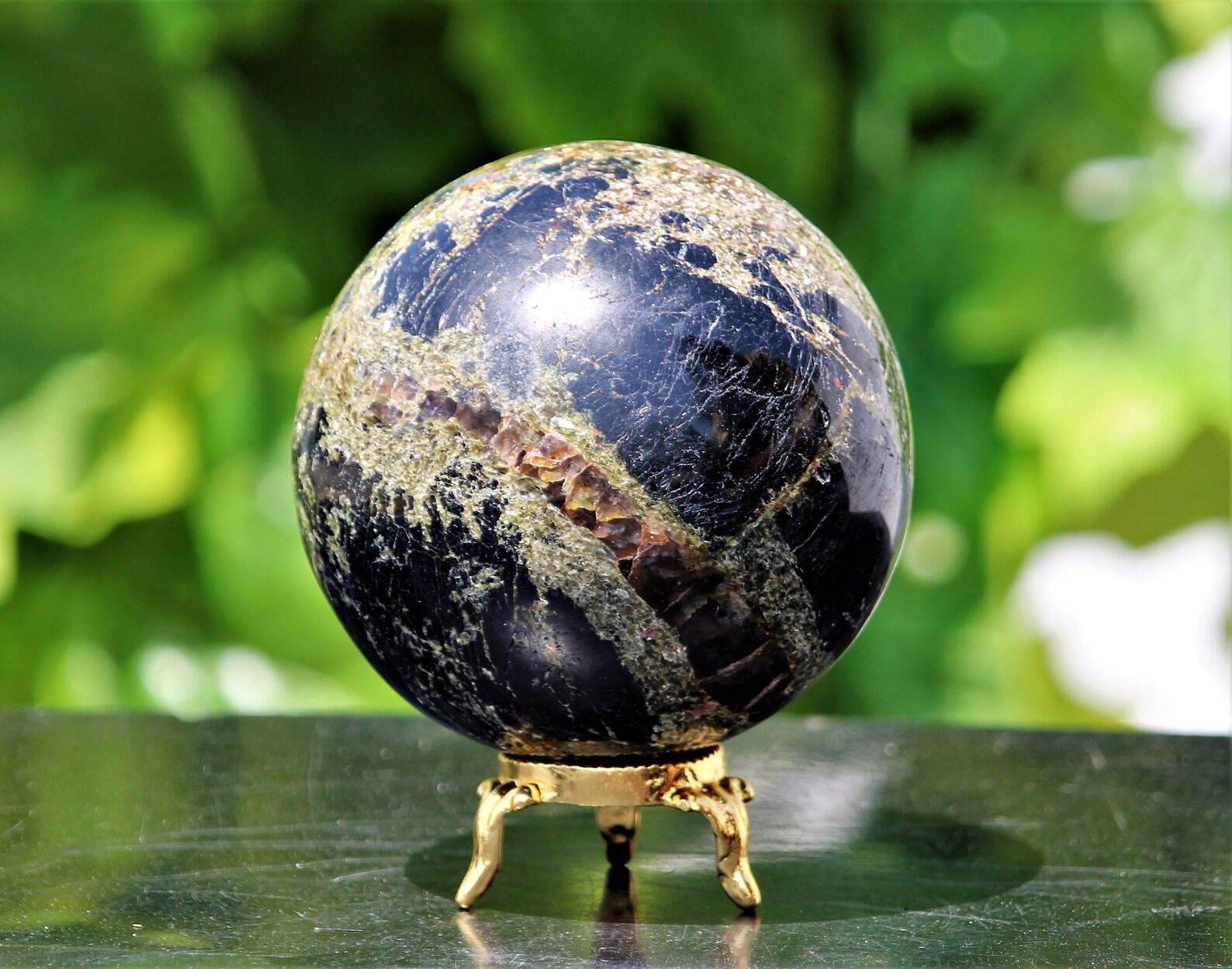 Beautiful Large 85MM Black Biotite Stone Healing Charged - Etsy