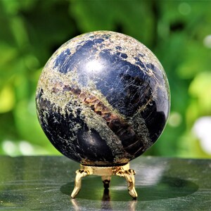 Beautiful Large 85MM Black Biotite Stone Healing Charged Metaphysical ...