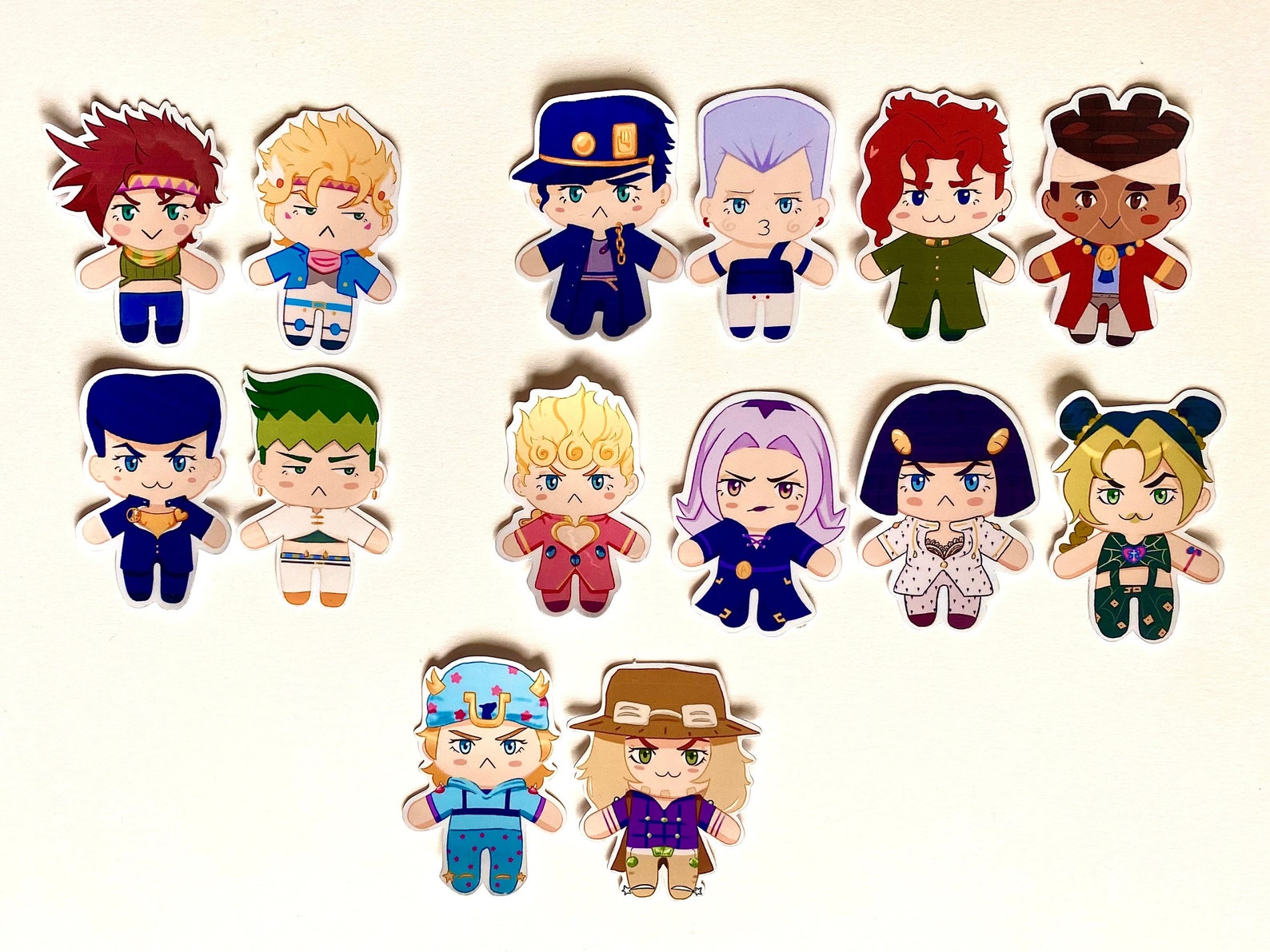 Jojo's Bizarre Adventure Plush Stickers - Etsy
