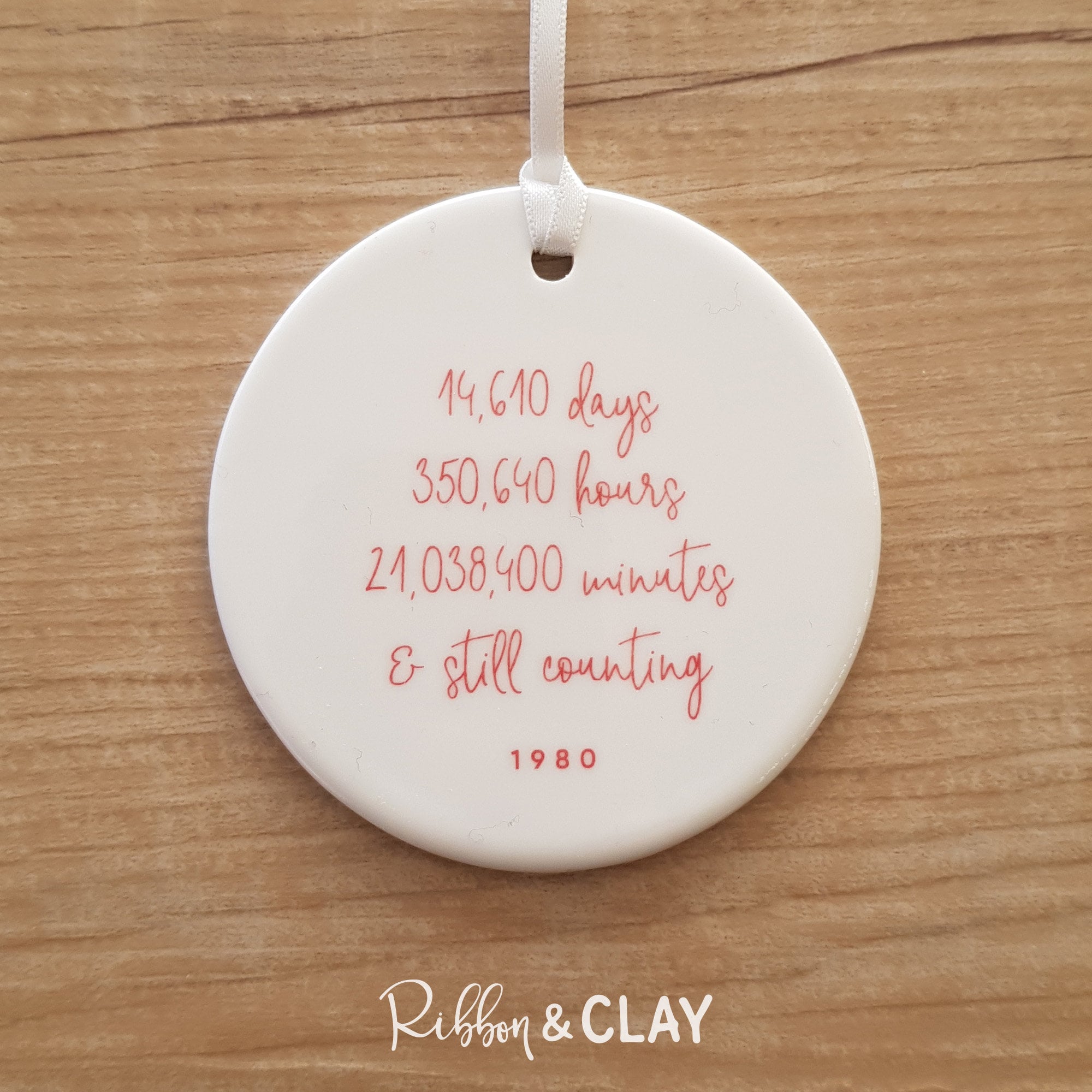 Ruby Wedding Anniversary Personalised Ornament Anniversary - Etsy