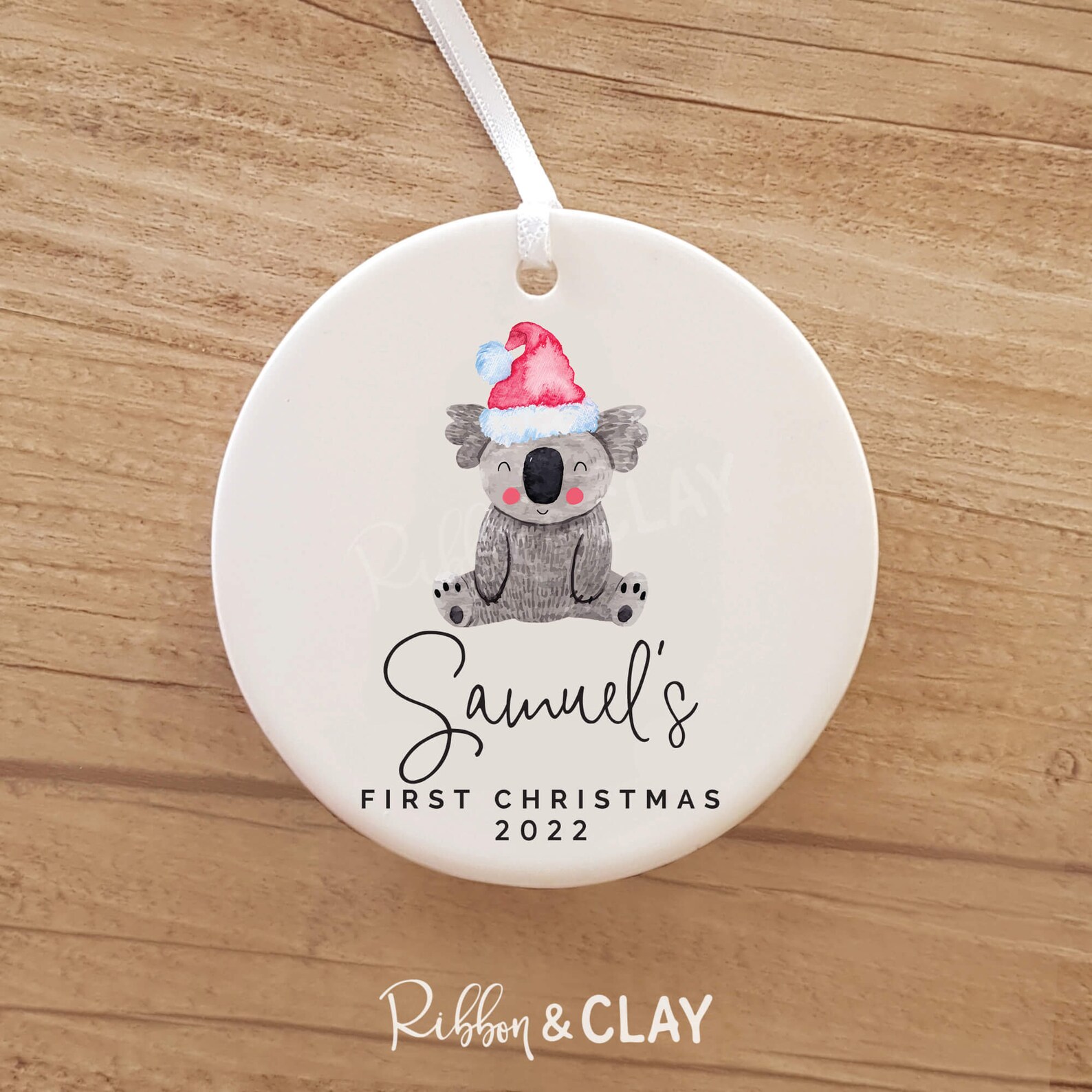 Koala Christmas Ornament Personalised Ornament Australian - Etsy Australia