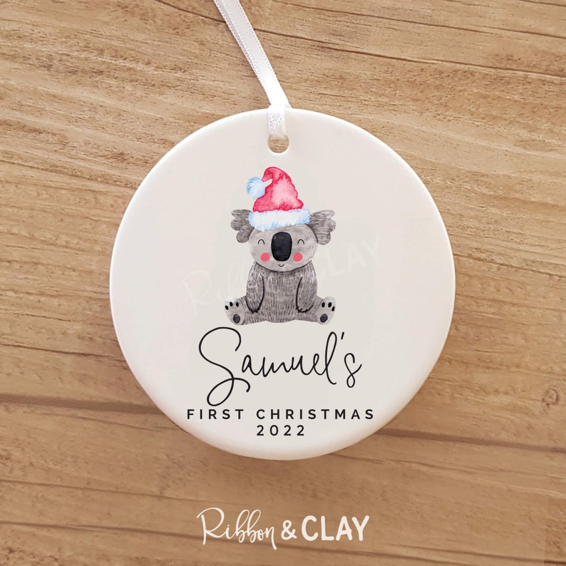 Koala Christmas Ornament Personalised Ornament Australian - Etsy Australia