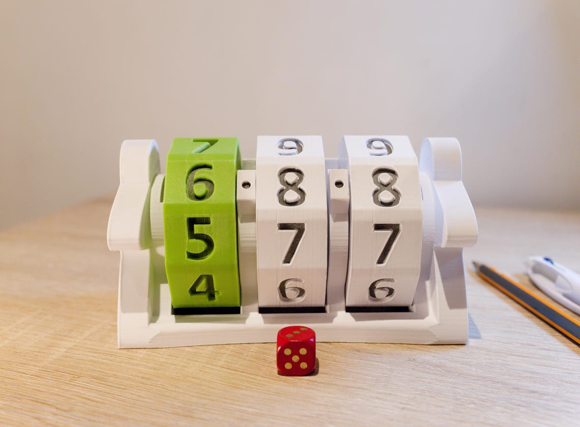 Giant XL Point Counter - 3 Wheels - for Board Games, Role Playing Games ...
