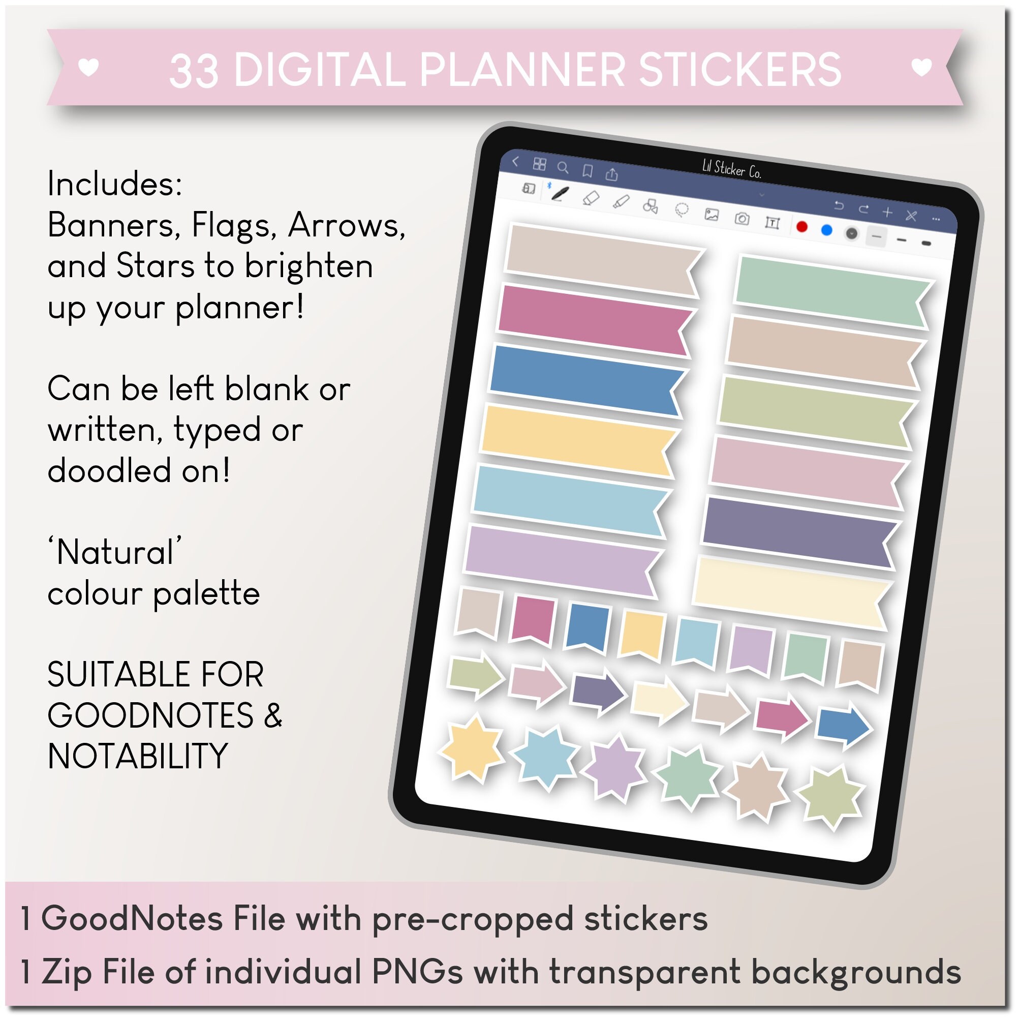 Digital Planner Banners Digital Planner Flags GoodNotes | Etsy