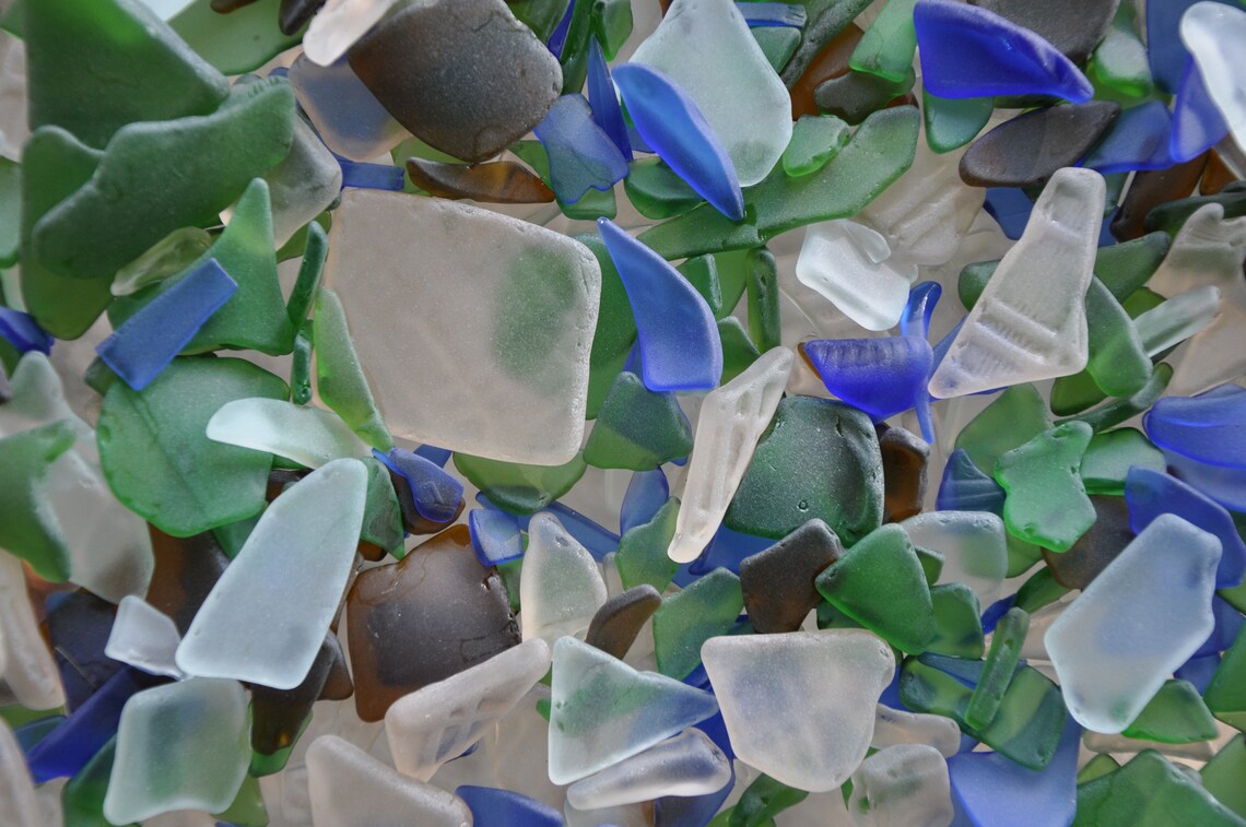 Assorted Bulk Sea Glass, Beach Glass, Nautical Beach Decor, Beach Decor ...