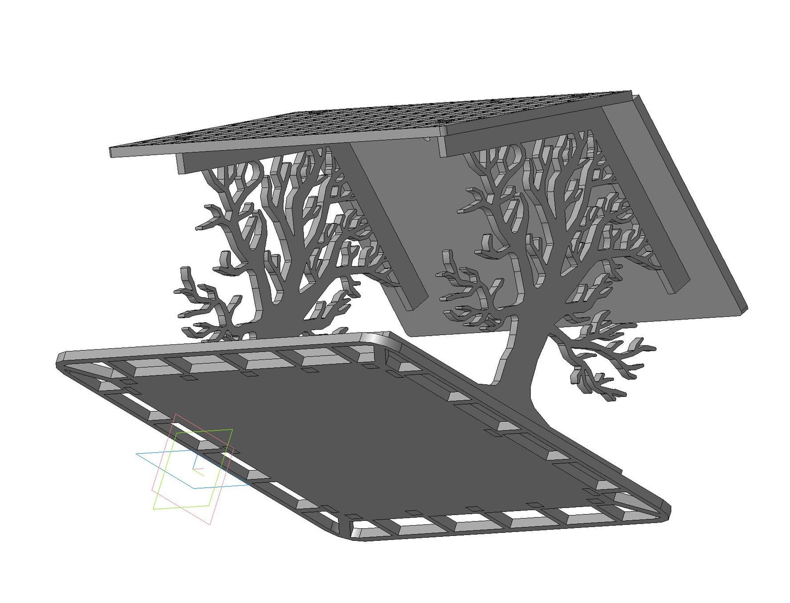 Garden Bird Feeder Laser Cutting File Dxf - Etsy