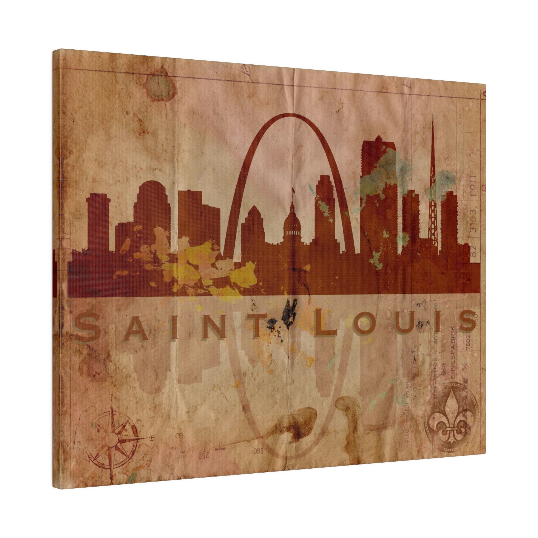 St Louis Skyline and Gateway Arch, St Louis Art, Print Photo, Canvas ...