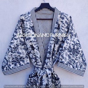 Reversible Kimono, Three Layer Robe, Embroidery Robes, Quilted Kimono ...