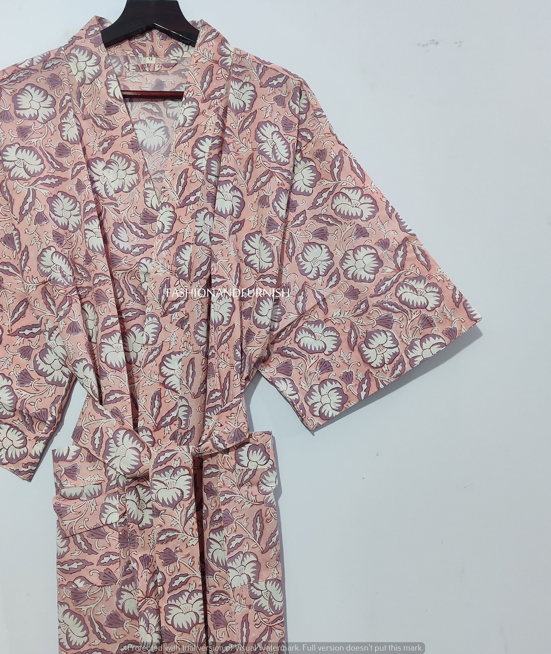 100% Cotton Kimono Robes, Pure Cotton Kimono, Block Print Cotton Kimono ...
