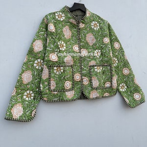 Patchwork Quilted Jackets Cotton Floral Bohemian Style Fall Winter ...