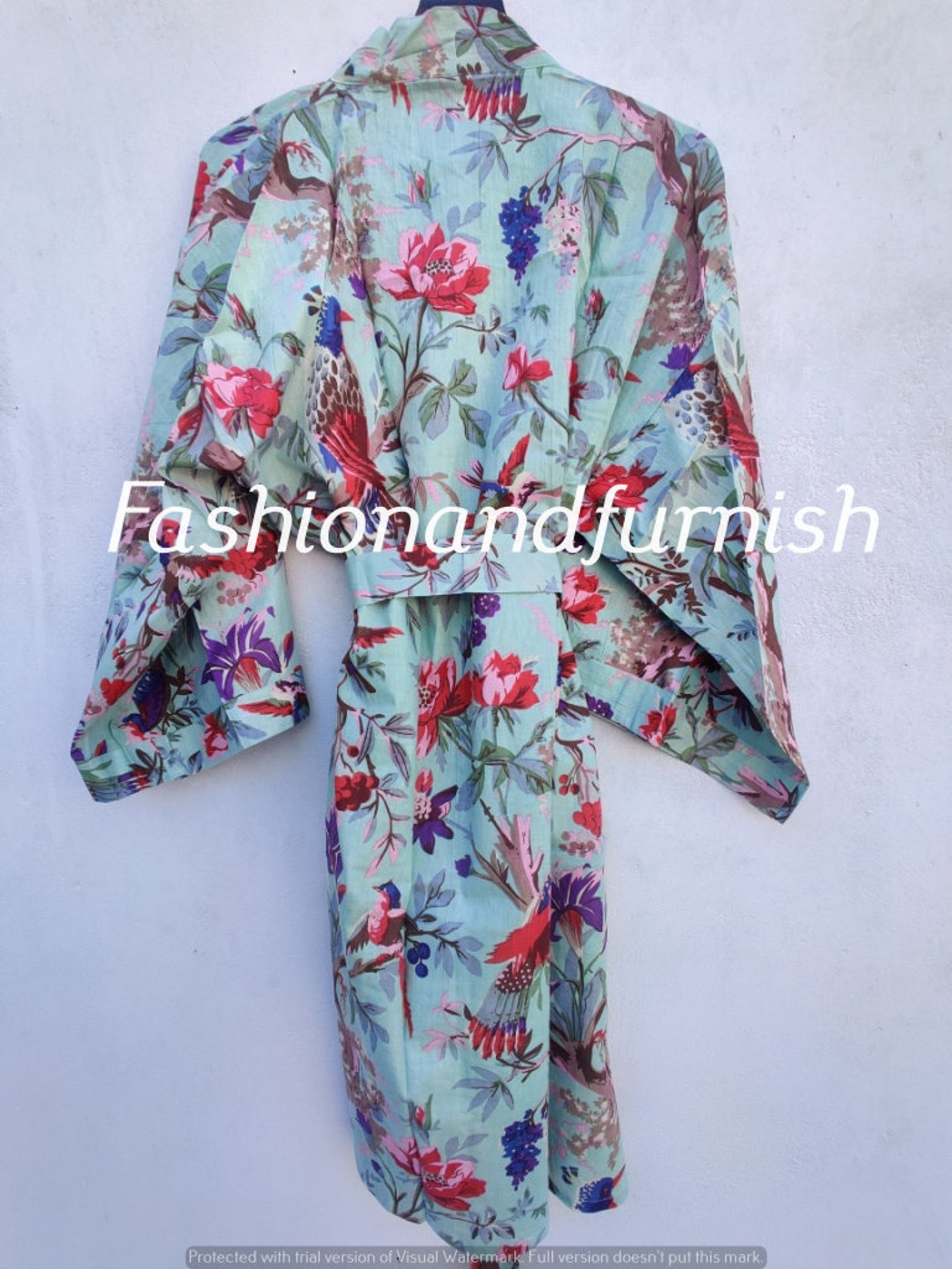 Robes Cotton Kimono Floral Print Kimono Soft and - Etsy