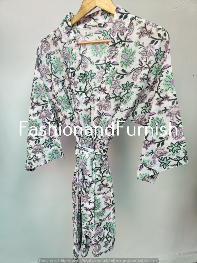 EXPRESS DELIVERY Cotton Kimono Robes Floral Print Kimono Soft | Etsy