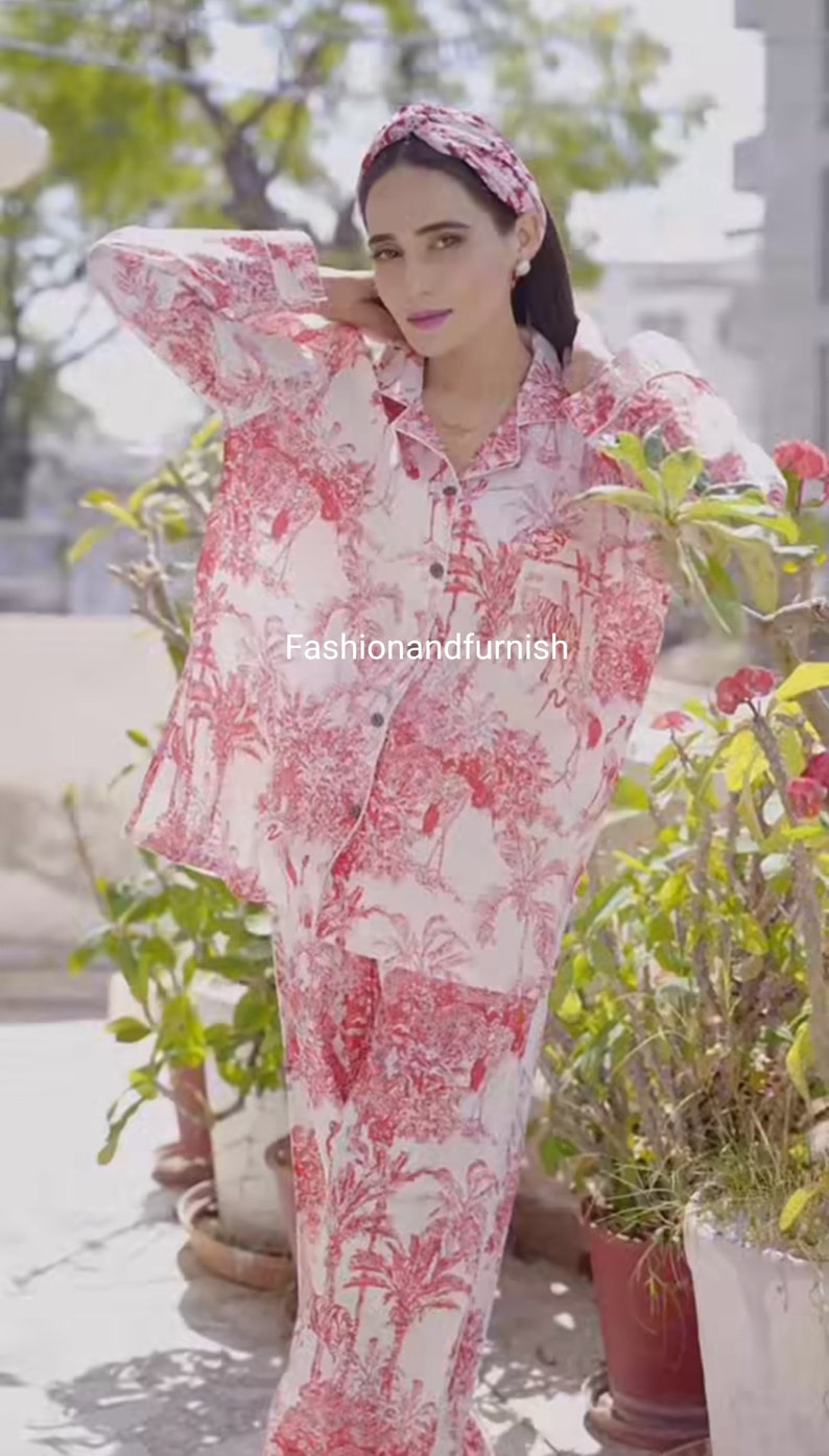 Buy Indian 100% Pure Cotton Pyjamas Womens Cotton Pj's Soft Online in ...