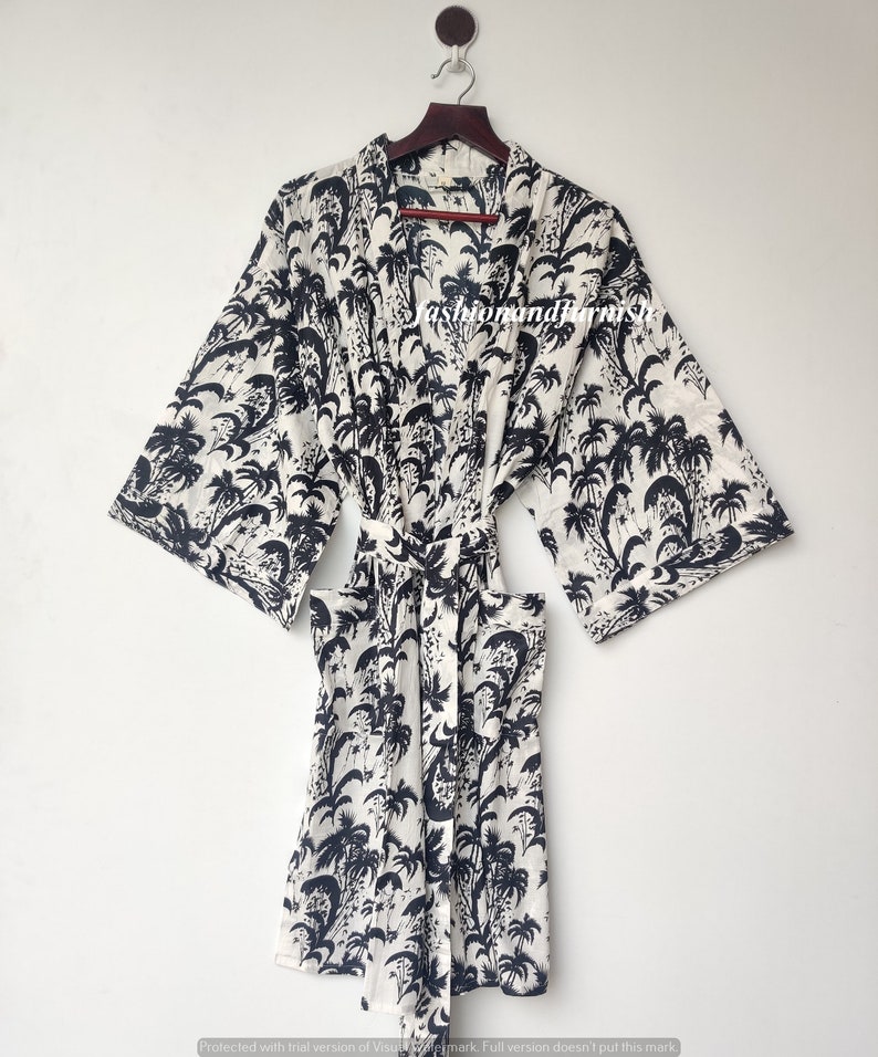 Yellow Robes Cotton Kimono Robe Kimono Dress Soft and - Etsy