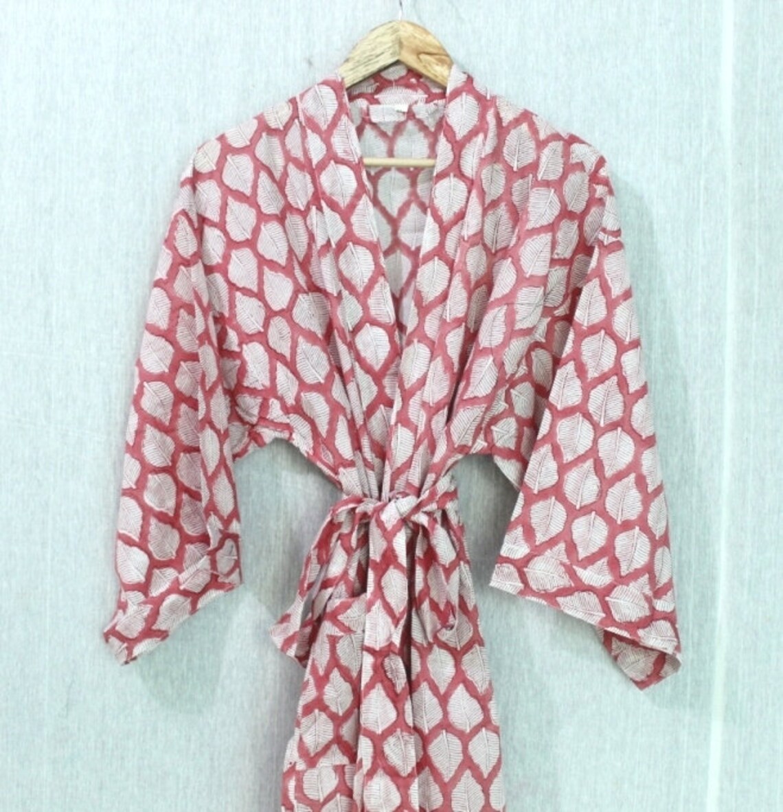 Beautiful Cotton Kimono Dress Bath Robe Kimono hand Block | Etsy