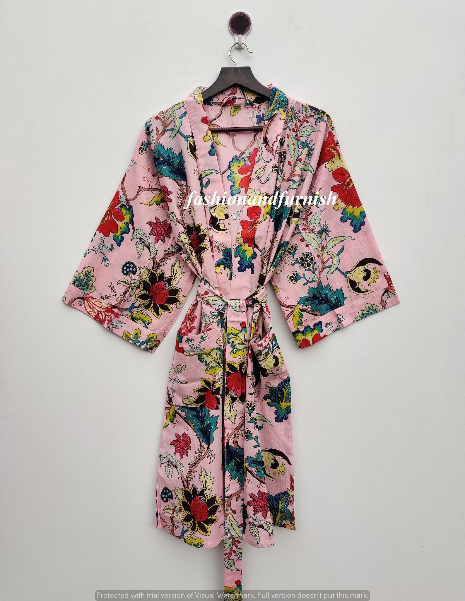 Beautiful Cotton Kimono Dress Bath Robe Kimono Hand Block - Etsy
