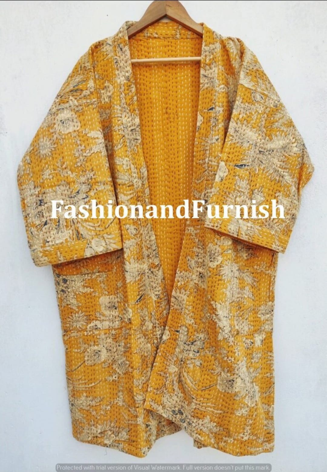 Robes Embroidery Kimono, Man's Robe, Handmade Robes, Kantha Kimono ...