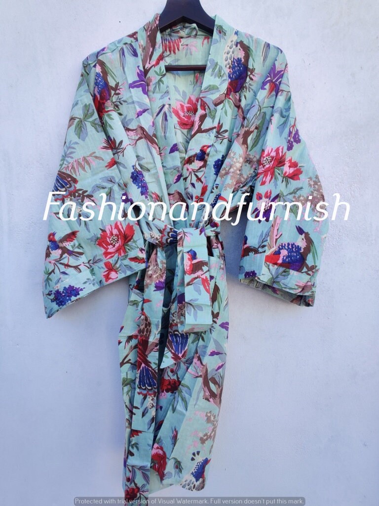 Robes Cotton kimono Floral print Kimono Soft and | Etsy