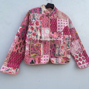 Patchwork Quilted Jackets Cotton Floral Bohemian Style Fall Winter ...