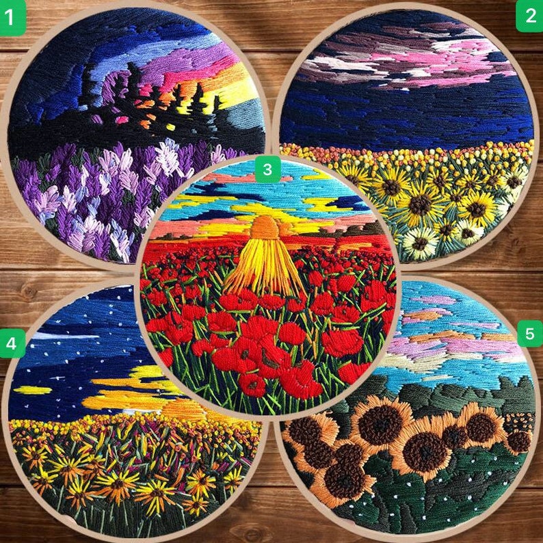 Starry Sky Embroidery kit Modern Embroidery kit For Beginner | Etsy