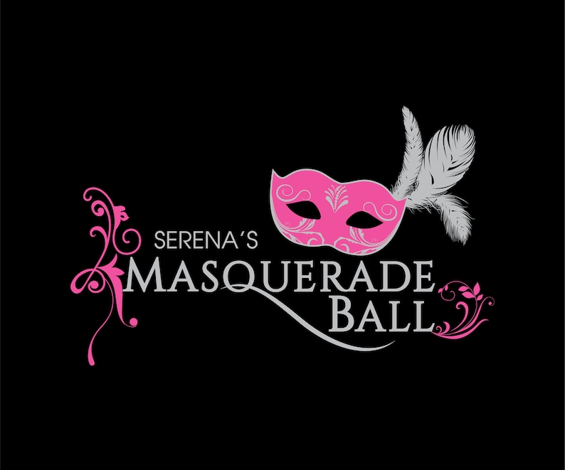 Customizable Masquerade Themed Logo - Etsy