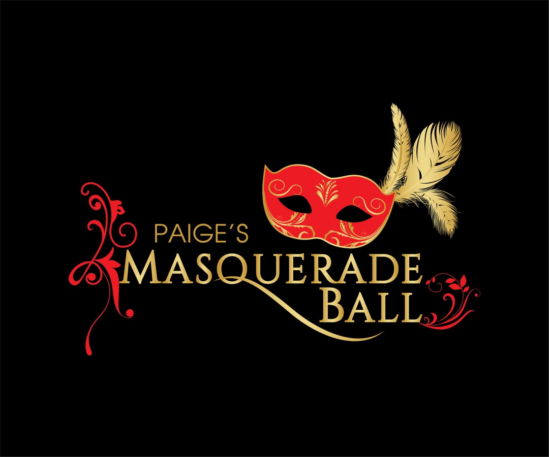 Customizable Masquerade Themed Logo - Etsy