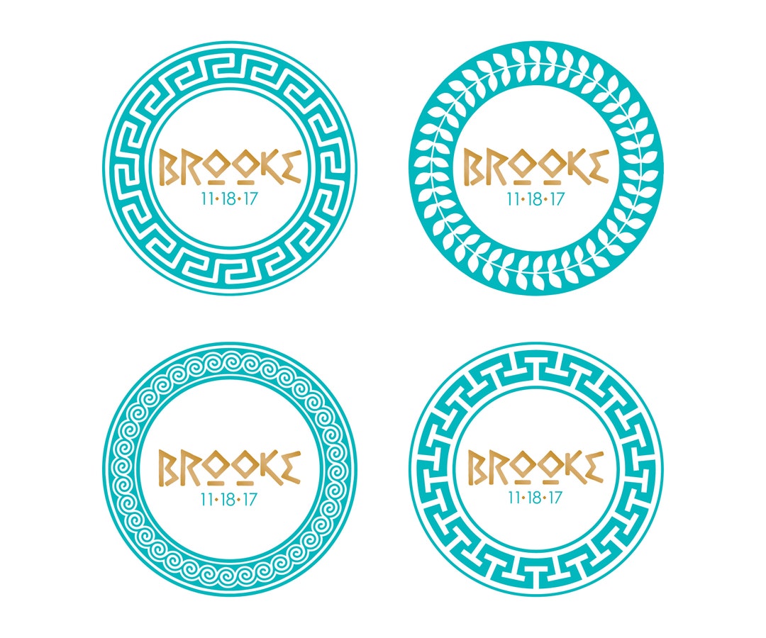 Set of 4 Custom Greek Mythology Logo - Etsy