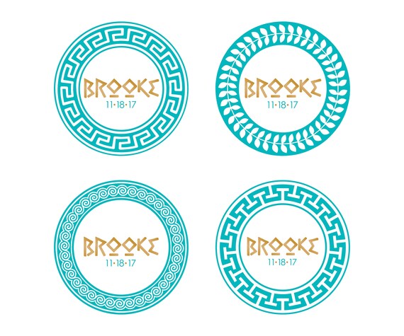Set of 4 Custom Greek Mythology Logo | Etsy