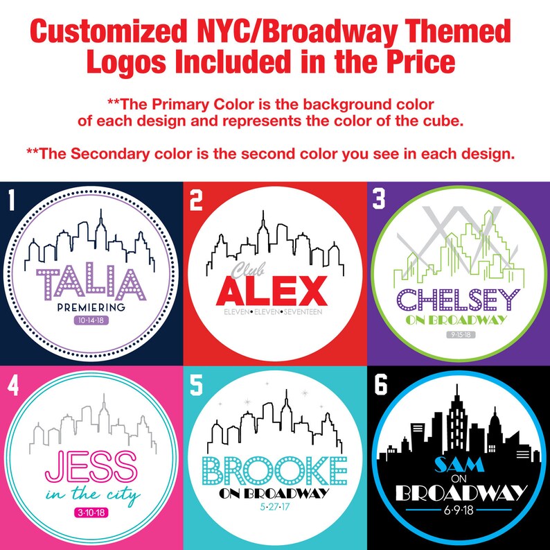 Custom Broadway NYC Photo Cube Centerpiece for Birthday Party Bat ...