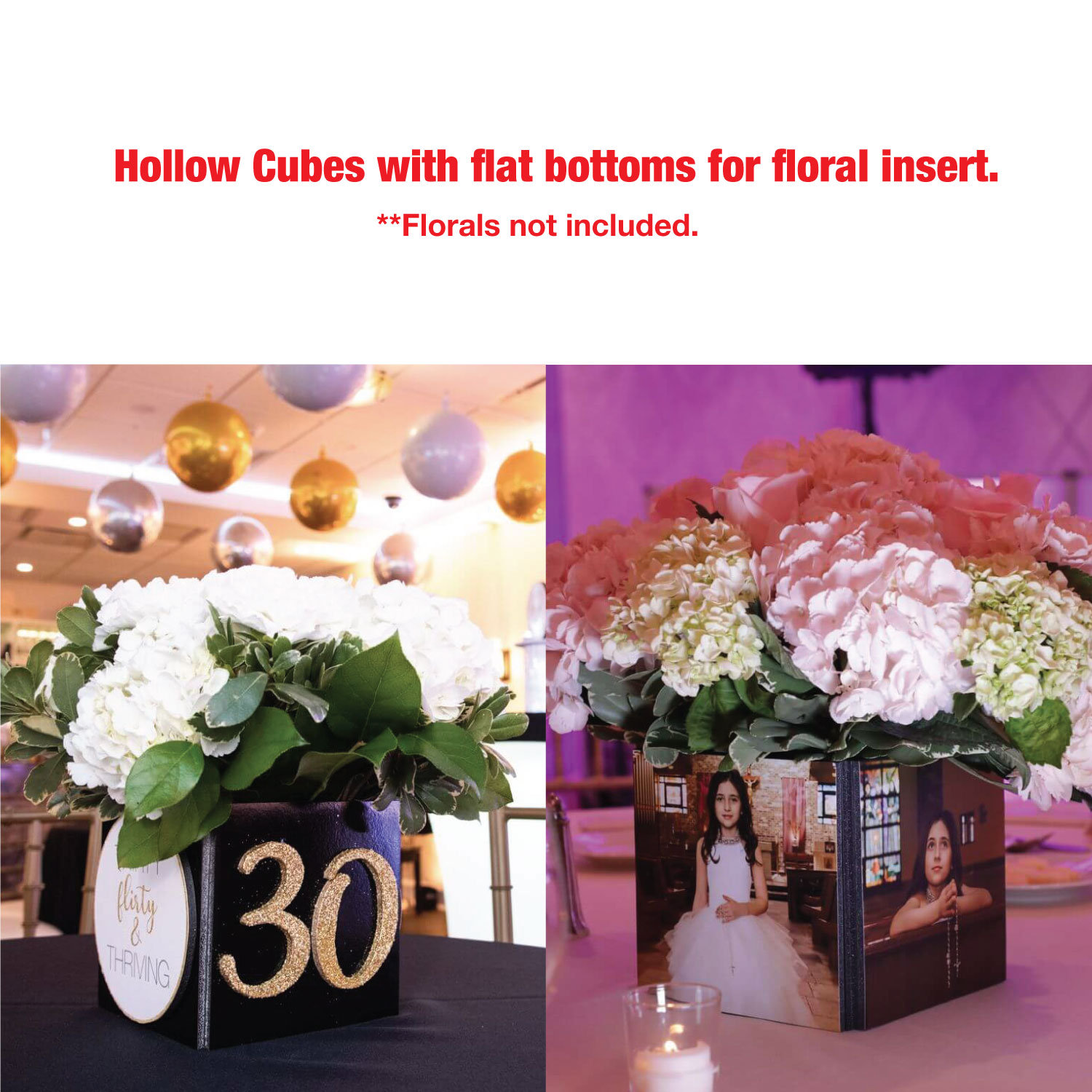 Custom Girl Photo Cube Centerpiece for Birthday Party Bat - Etsy