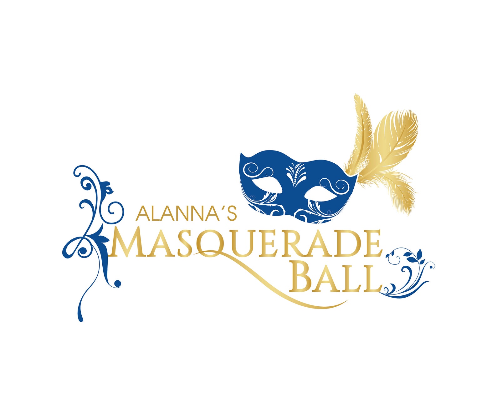 Customizable Masquerade Themed Logo - Etsy