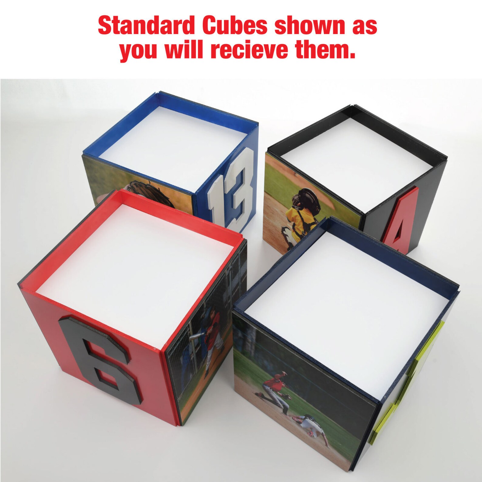 Custom Football Photo Cube Centerpiece for Birthday Party Event Decor ...