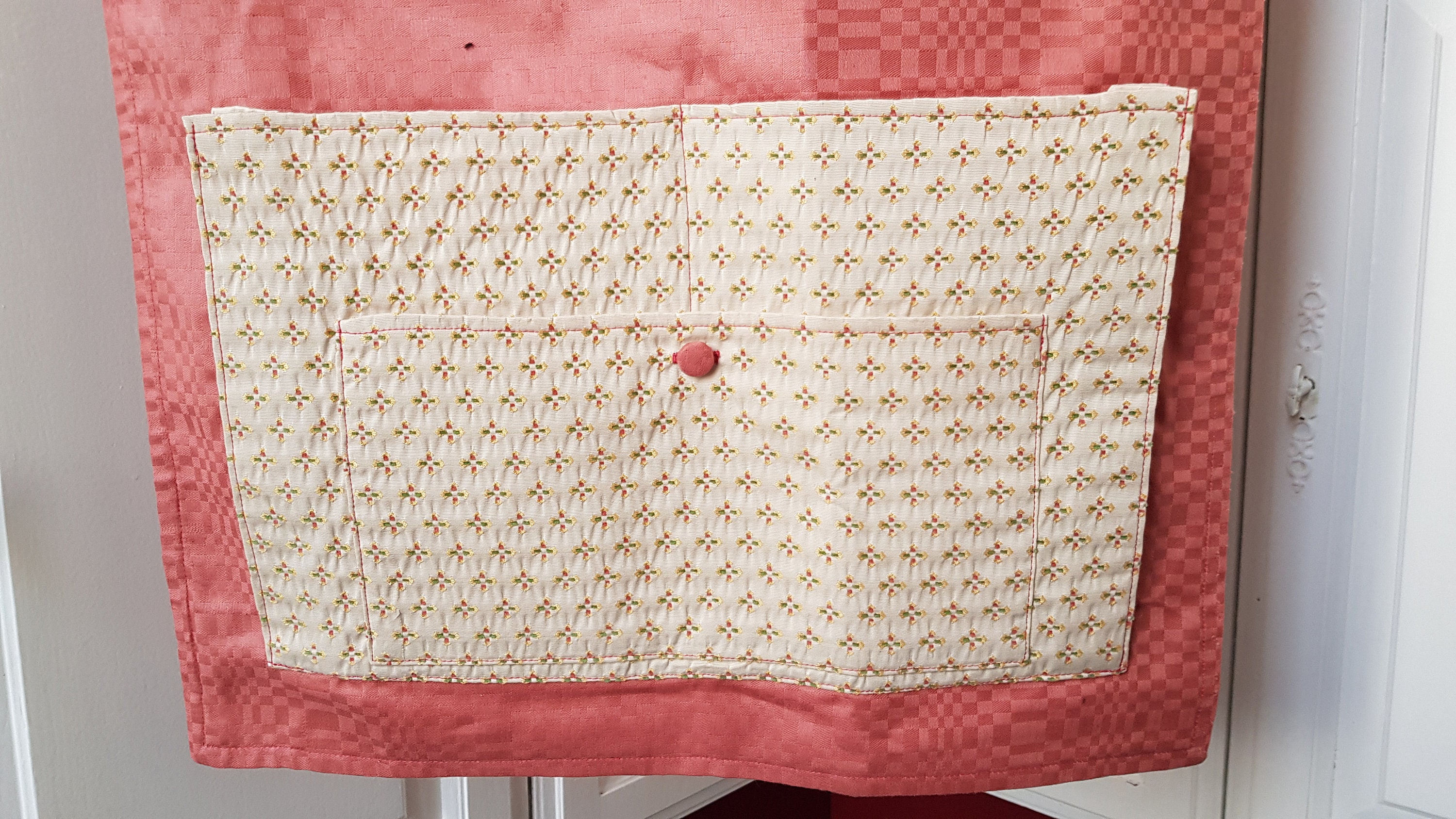 Large Wall-mounted Pocket in Textured Cotton Fabric - Etsy